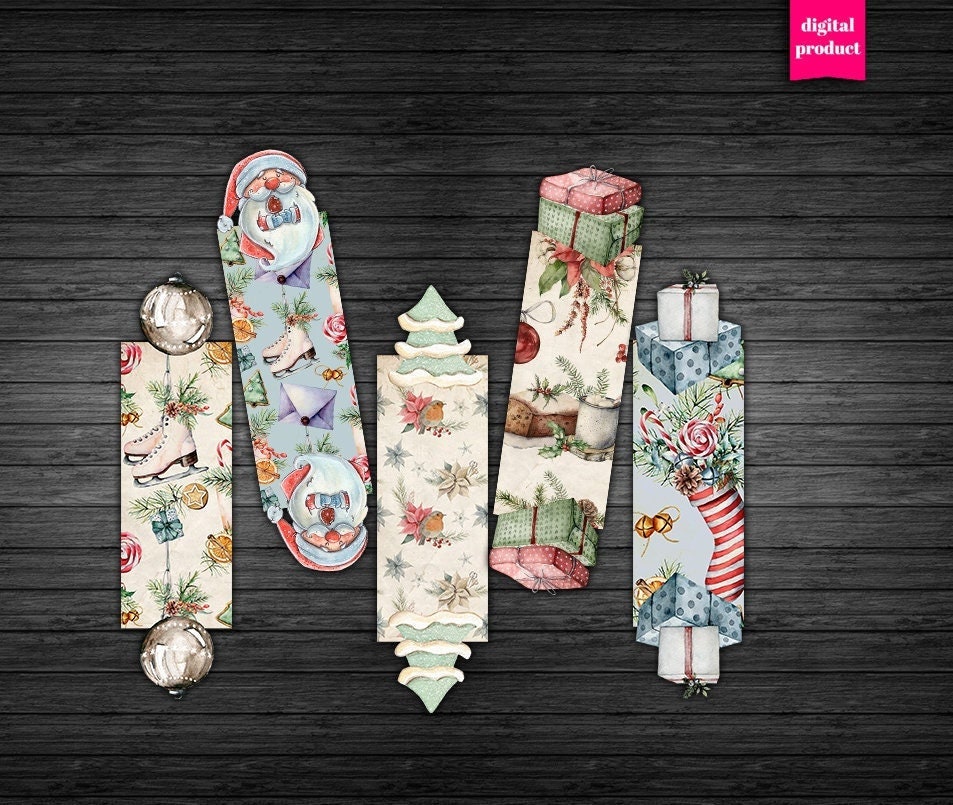 DIGITAL Christmas Bookmarks Printable Christmas Bookmarks - Etsy