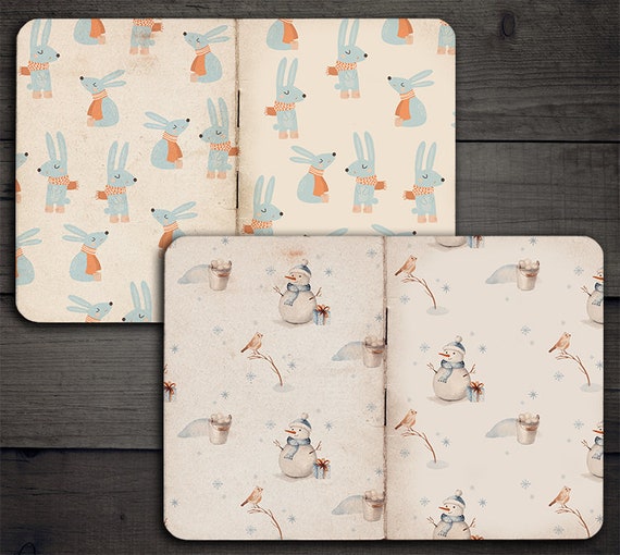 DIGITAL Winter Junk Journal Printable Pages Winter Digital | Etsy