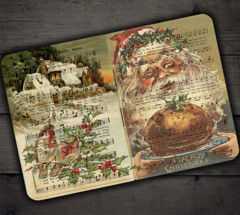 DIGITAL Vintage Christmas Digital Paper Download - VBM1644 - Etsy