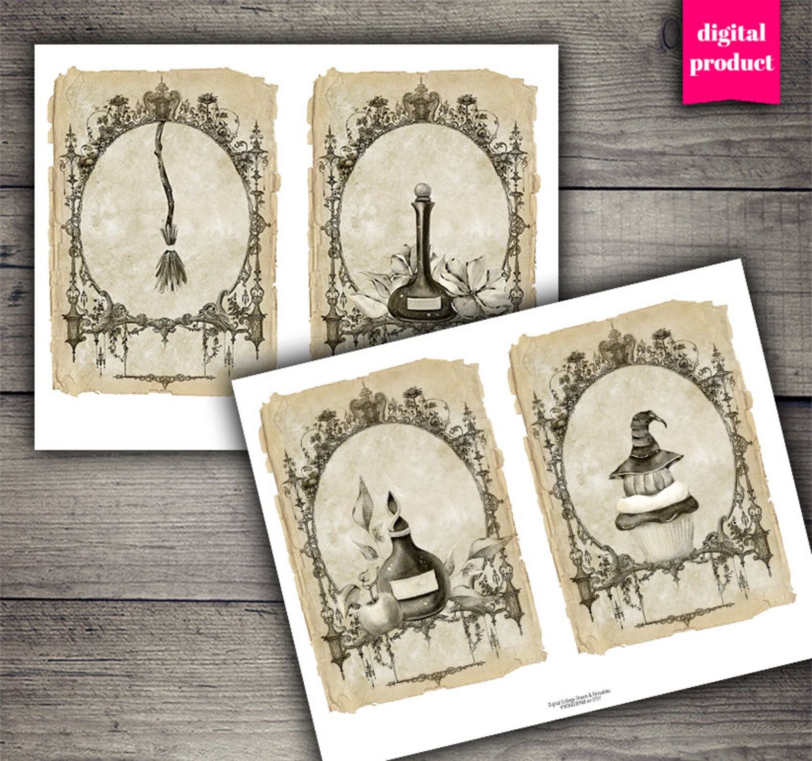 DIGITAL Grunge Halloween Paper Vintage Halloween Paper | Etsy