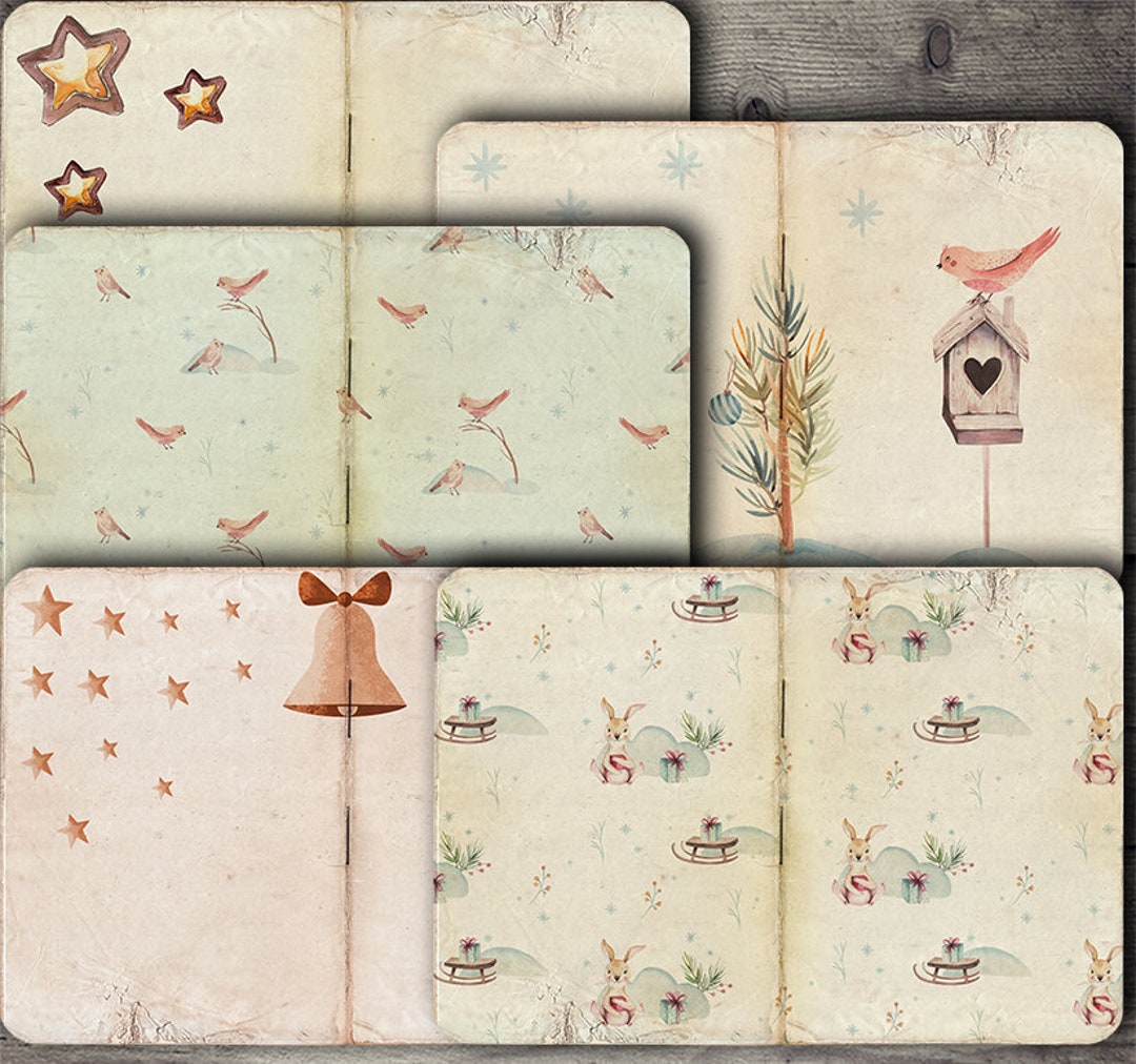 DIGITAL Christmas Junk Journal Printable Pages - Christmas Digital ...