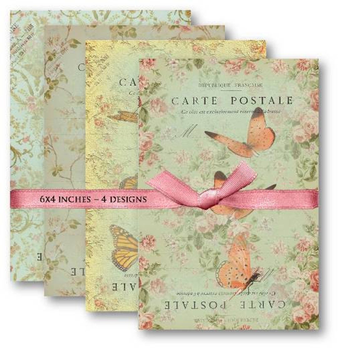 DIGITAL Butterfly Carte Postale - Digital Collage Sheet Download -460 ...