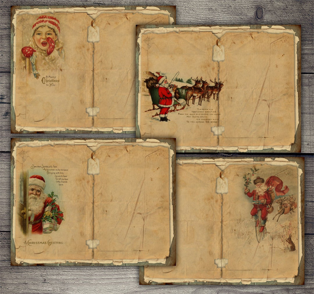 Vintage Christmas Printable: Junk Journal Pages (digital Download) - Etsy