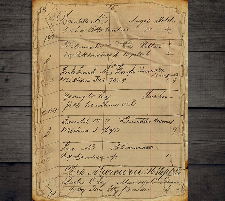 DIGITAL Vintage Handwritten Ephemera Digital Collage Sheet | Etsy