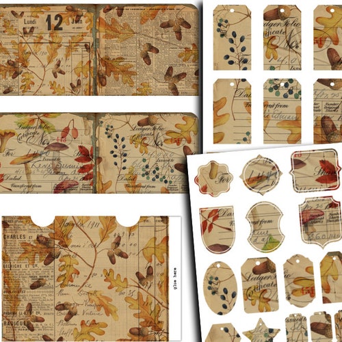 Grateful Harvest Junk Journal Printable Kit Vintage Autumn - Etsy