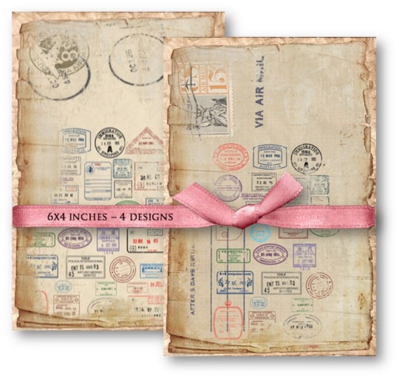 DIGITAL Postal Stamps Digital Collage Sheet Download 843 - Etsy