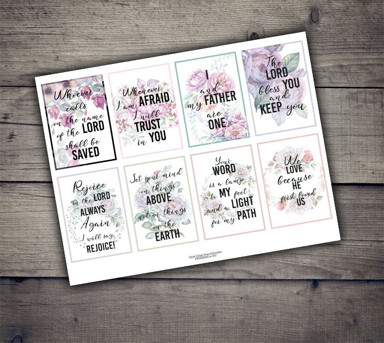 DIGITAL Bible Verses Scripture Cards Printable Digital - Etsy