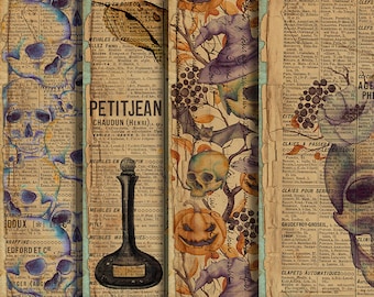 DIGITAL Vintage Halloween Junk Journal Ephemera Digital | Etsy