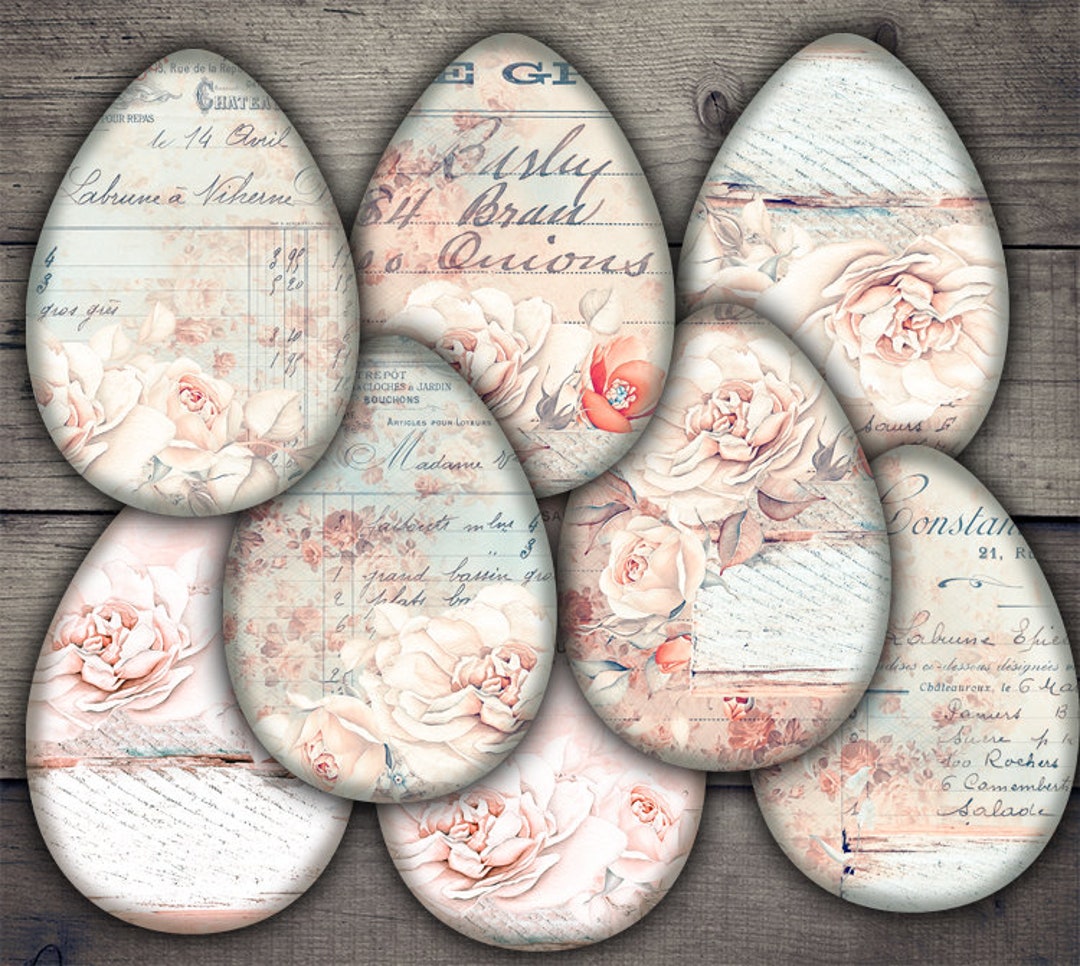 DIGITAL Vintage Easter Eggs Digital Ephemera Collage Sheet Download ...