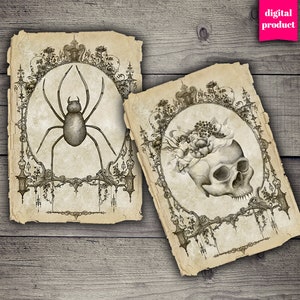DIGITAL Grunge Halloween Paper - Vintage Halloween Paper Download ...