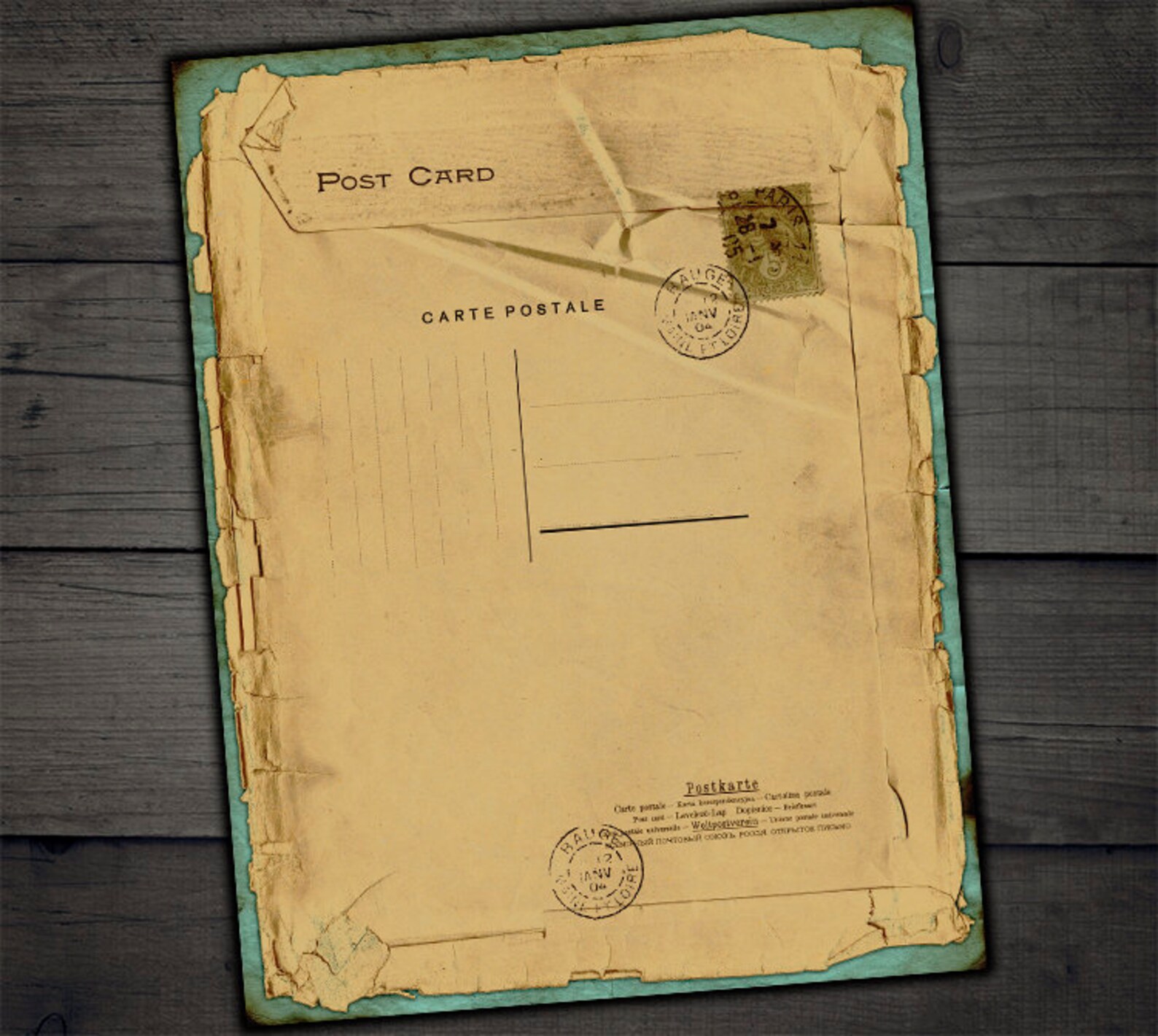 DIGITAL Vintage Grunge Postal Ephemera Digital Collage Sheet | Etsy