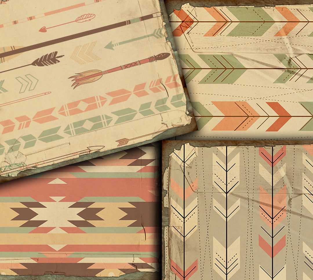 DIGITAL Vintage Aztec Digital Paper Download - VBM1995 - Etsy