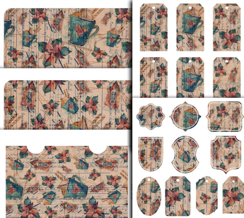 DIGITAL Christmas Hot Cocoa Junk Journal Kit Digital Paper | Etsy