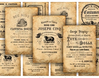 Vintage Citrus Citron French Label Ephemera Digital Collage - Etsy