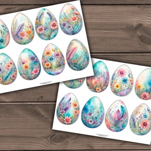 Digital Easter Eggs Clipart, Printable Easter Eggs, Easter Junk ...