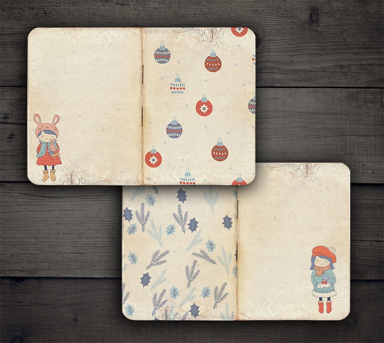 DIGITAL Winter Junk Journal Printable Pages - Winter Digital Paper ...