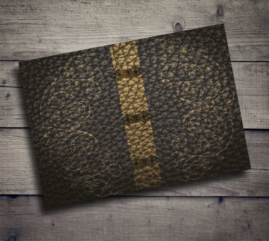 DIGITAL Vintage Gold Leather Journal Covers Digital Papers - Etsy