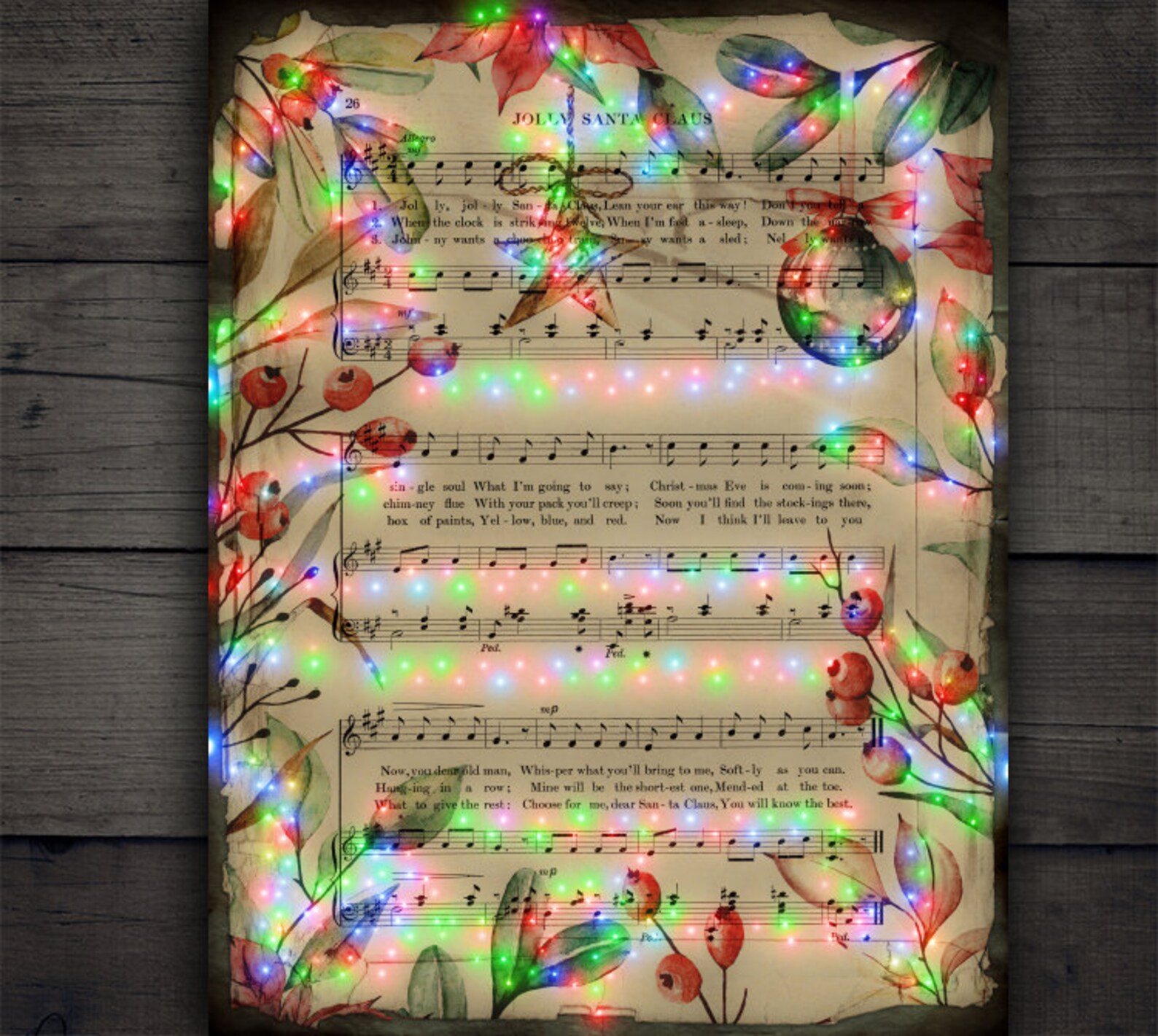 DIGITAL Christmas Lights Digital Paper Download VBM2293 - Etsy