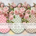 DIGITAL Polka Dot Roses Labels Digital Collage Sheet Download 966 ...