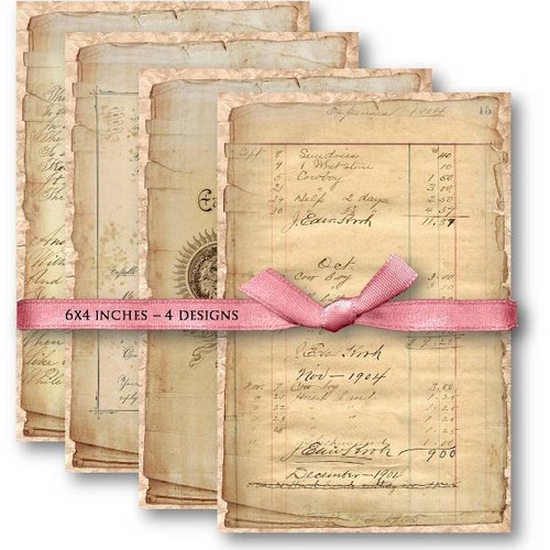 DIGITAL Vintage Grunge Ephemera Digital Collage Sheet Download - Etsy