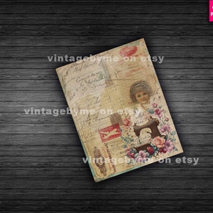 DIGITAL Vintage Sewing Machine Ephemera - Digital Vintage Paper ...