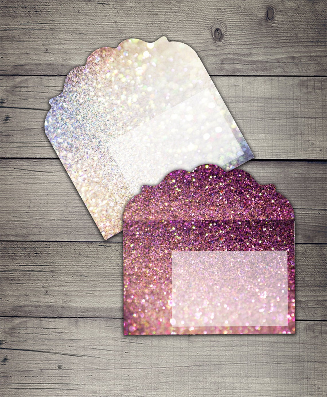 DIGITAL Printable Glitter Envelopes - Digital Collage Sheet Download ...