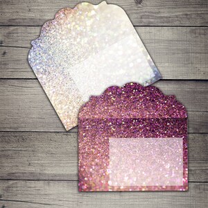 DIGITAL Printable Glitter Envelopes - Digital Collage Sheet Download ...