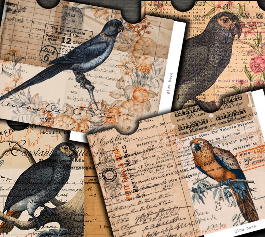 DIGITAL Vintage Ephemera Envelopes - Digital Collage Sheet Download ...