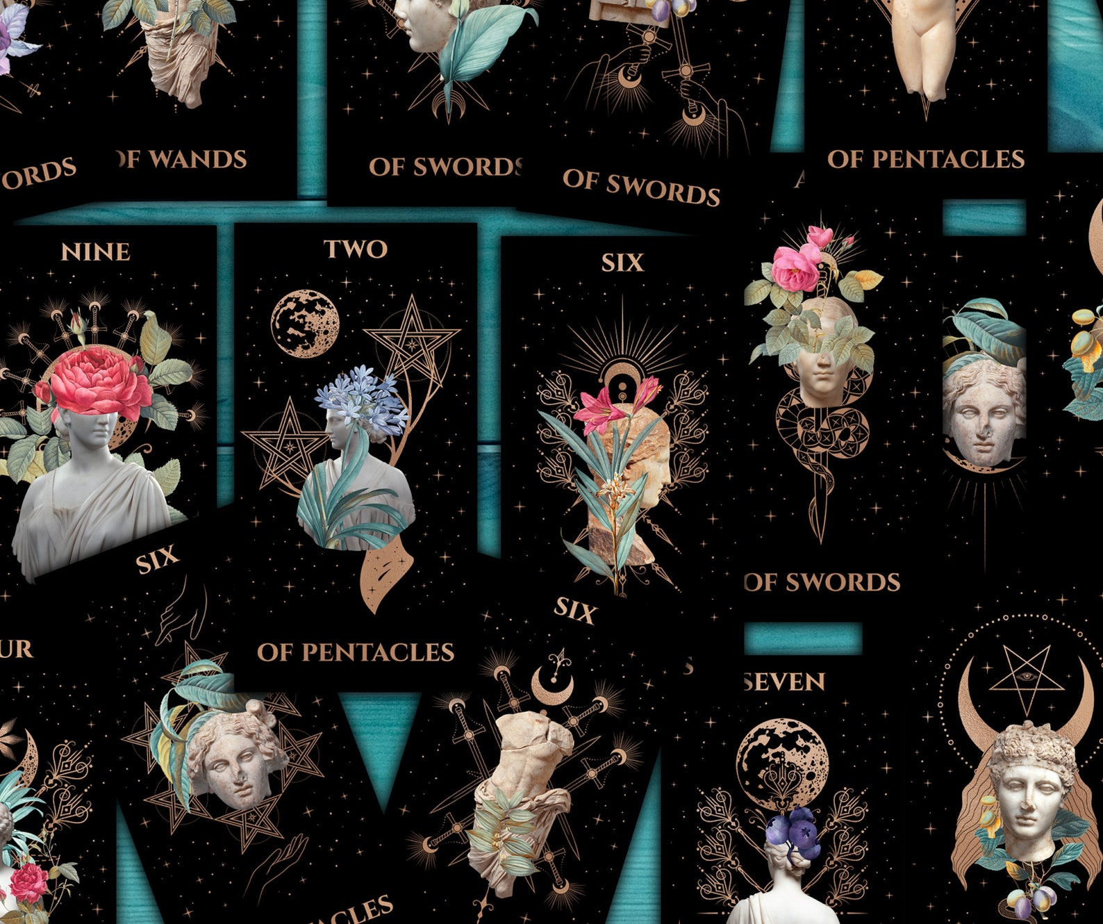 DIGITAL Ancient Hellenic Tarot Cards Printable Greek Gods - Etsy