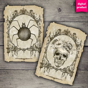 DIGITAL Grunge Halloween Paper - Vintage Halloween Paper Download ...