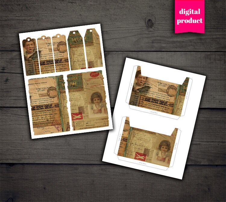 DIGITAL Vintage Junk Journal Kit Download Printable Vintage - Etsy