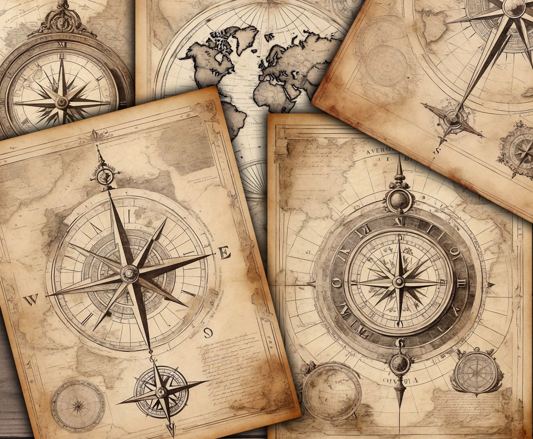 Grunge Ancient Maps, Digital Vintage World Maps, Grunge Maps, Ancient ...