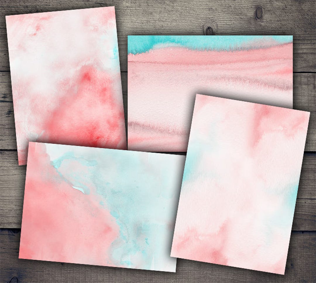 DIGITAL Pastel Watercolor Backgrounds - Digital Collage Sheet ...