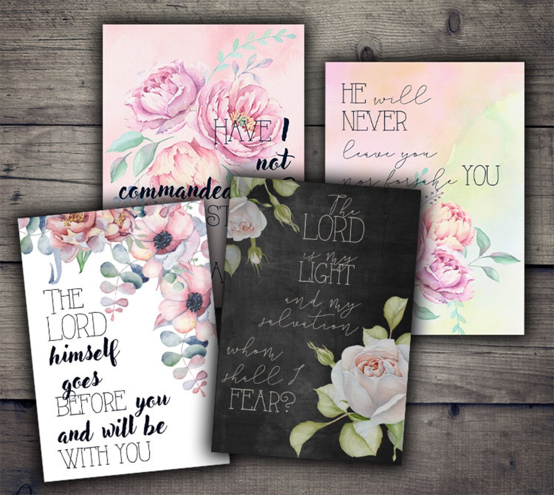 DIGITAL Printable Bible Verses Scripture Quote Cards Digital | Etsy