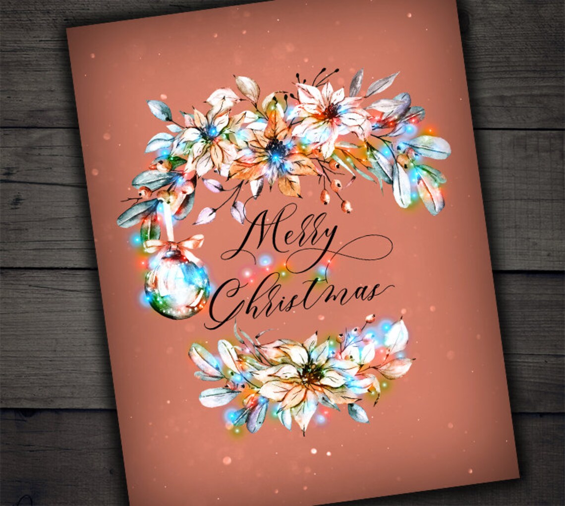 DIGITAL Christmas Lights Digital Paper Download | Etsy