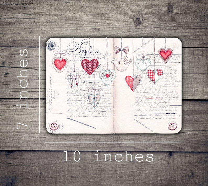 DIGITAL Hearts Junk Junk Journal Cover Pages Printable - Etsy