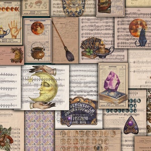 DIGITAL Green Witch Junk Journal Mega Bundle Ephemera, Witch Junk ...