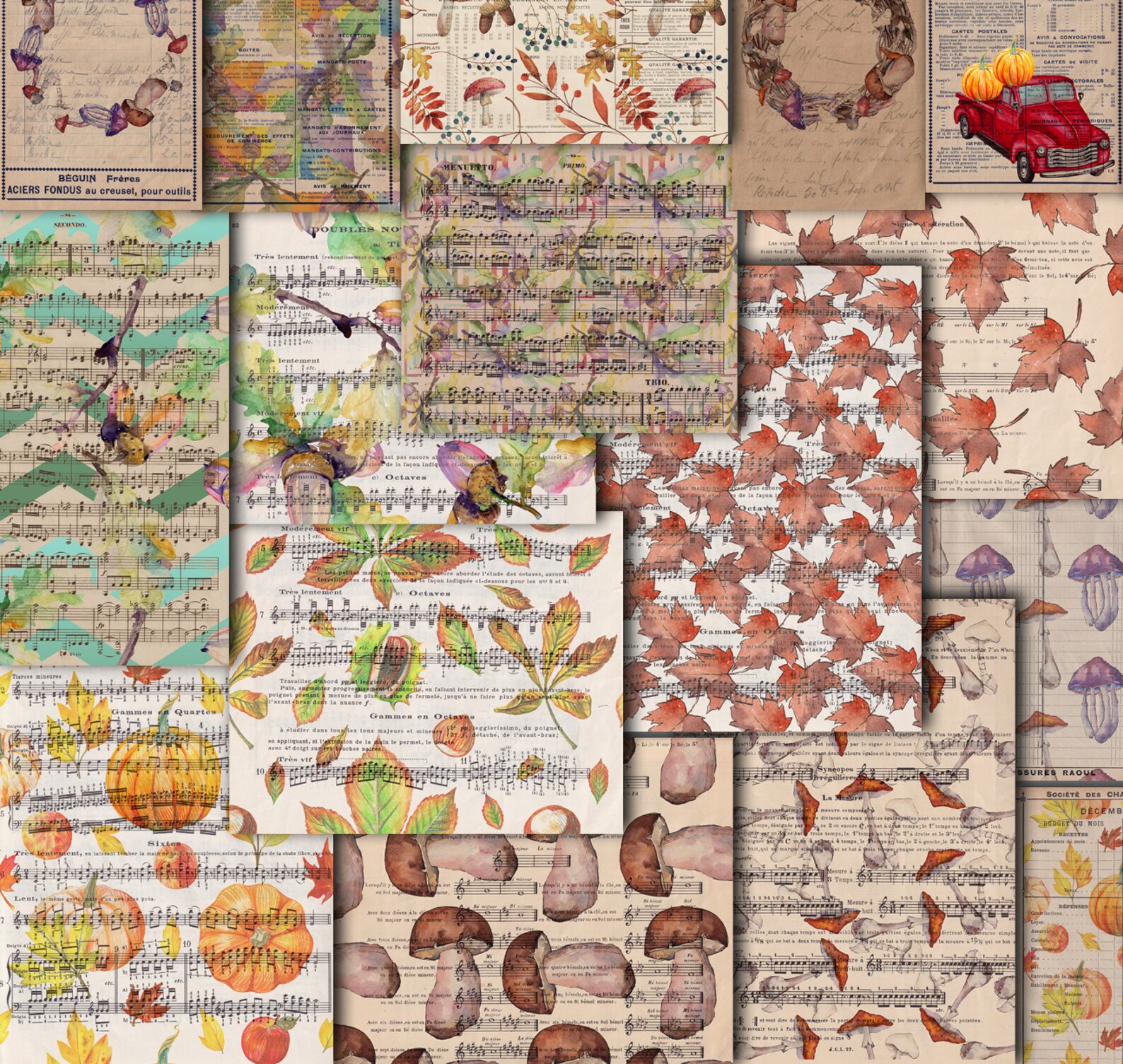 DIGITAL Fall Junk Journal Mega Bundle Ephemera Autumn Junk - Etsy