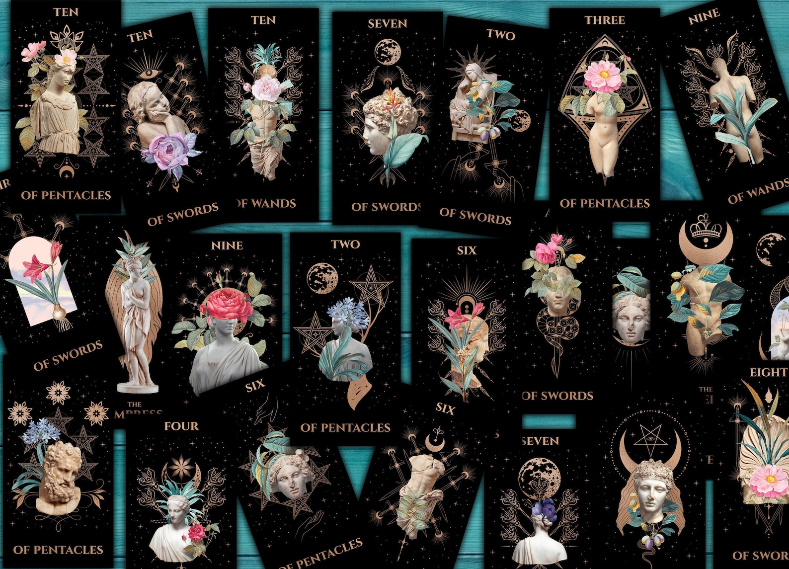 DIGITAL Ancient Hellenic Tarot Cards Printable Greek Gods - Etsy