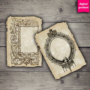 DIGITAL Grunge Antique Frames - Digital Grunge Paper Download ...