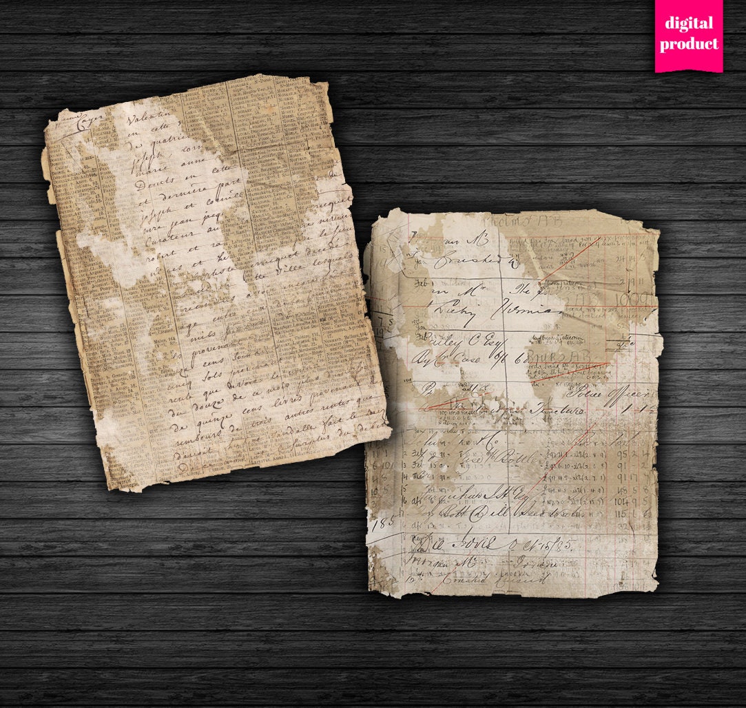 DIGITAL Grunge Ephemera for Junk Journals DIGITAL Vintage | Etsy