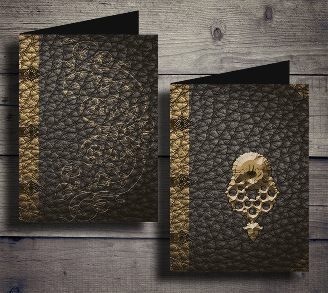 DIGITAL Vintage Gold Leather Journal Covers Digital Papers - Etsy