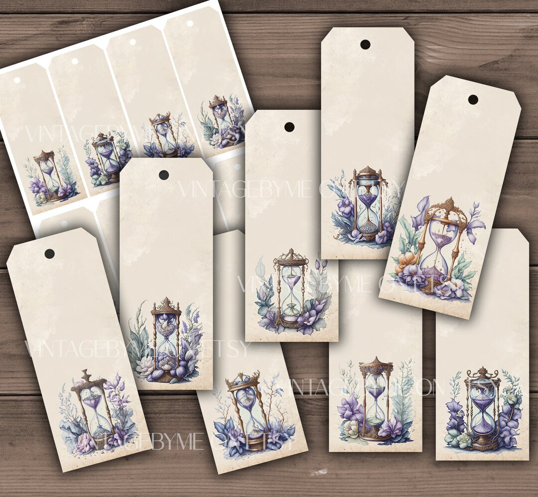 Digital Vintage Journaling Tags, Printable Gift Tags for Junk ...