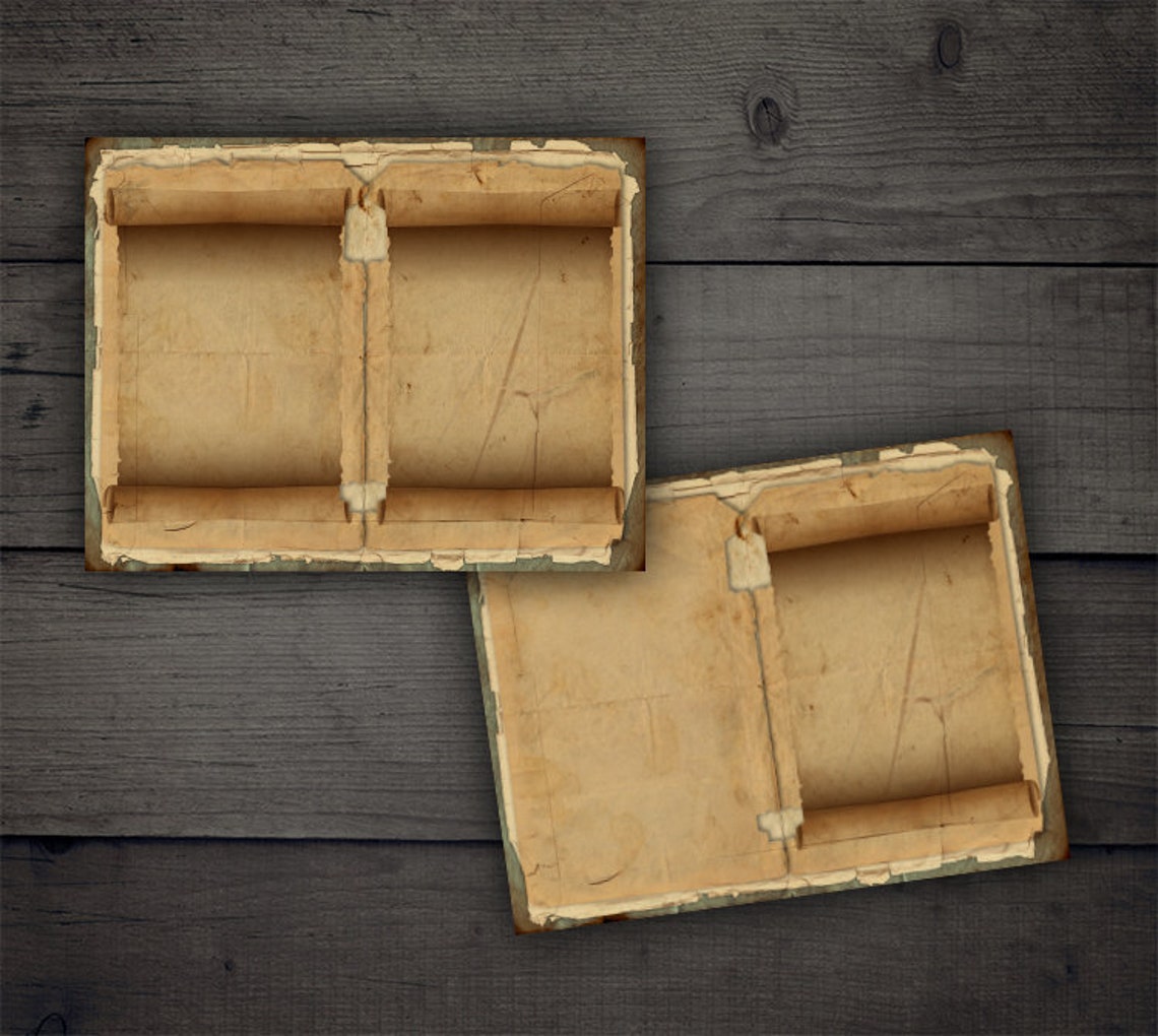 DIGITAL Vintage Scroll Junk Journal Pages Printable Scroll - Etsy