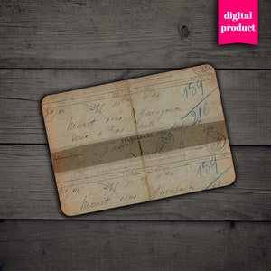 DIGITAL Grunge French Telegram Ephemera - Printable Junk Journal Pages ...