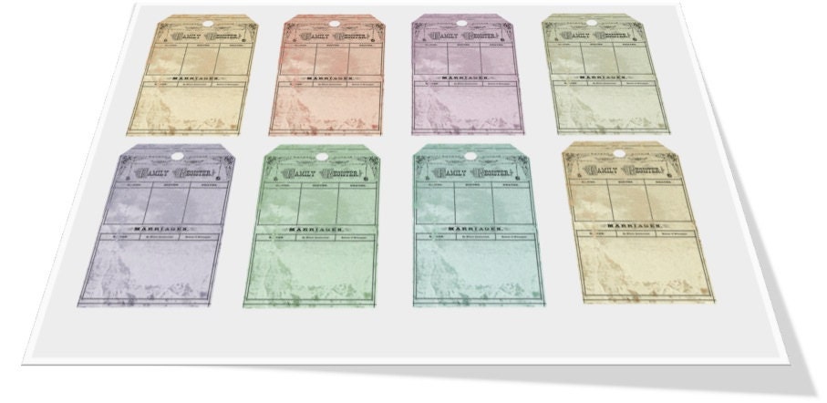 DIGITAL Vintage Ephemera Tags Digital Collage Sheet Download - Etsy