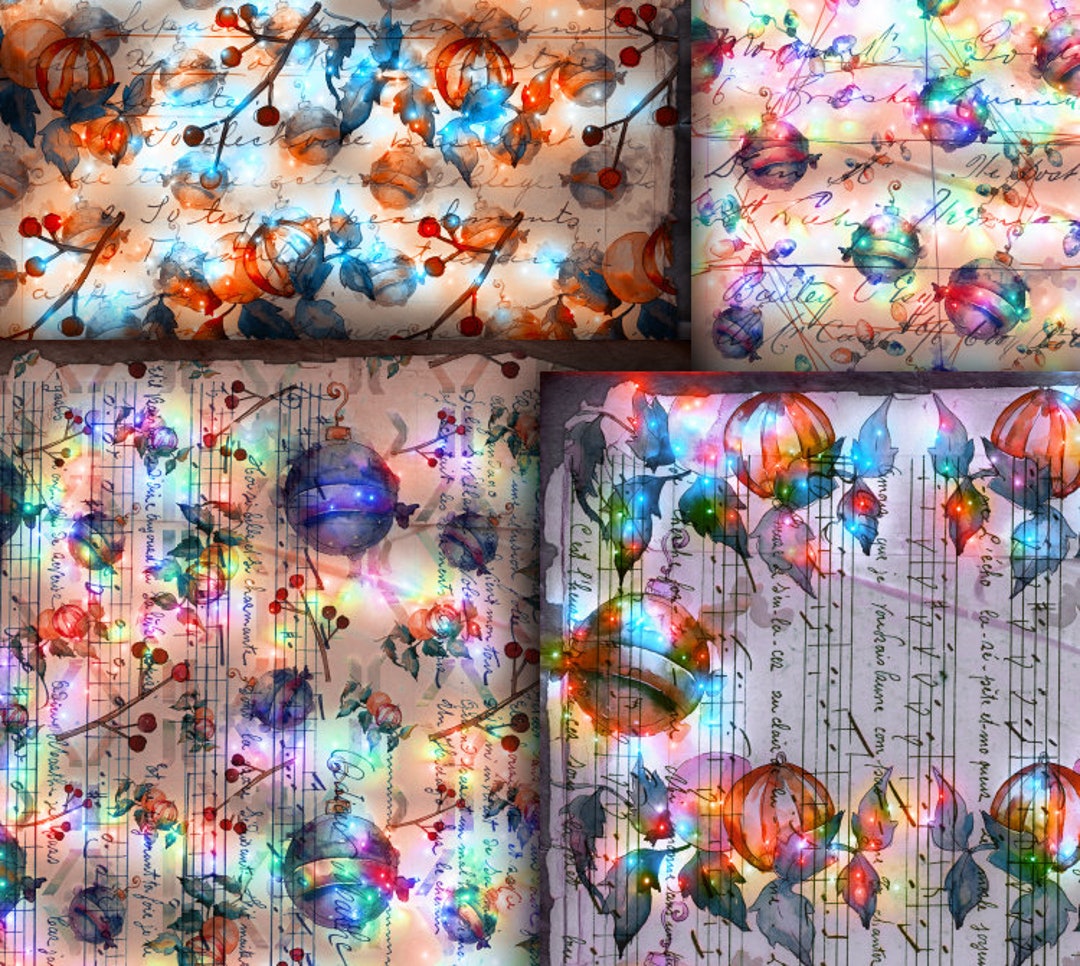 DIGITAL Christmas Lights Digital Paper Download - VBM2290 - Etsy