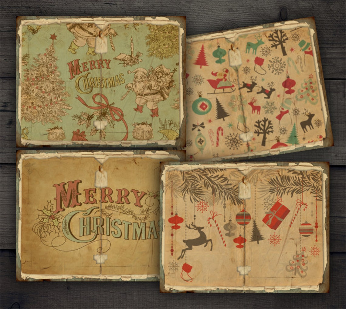 Vintage Christmas Printable: Junk Journal Pages (digital Download) - Etsy