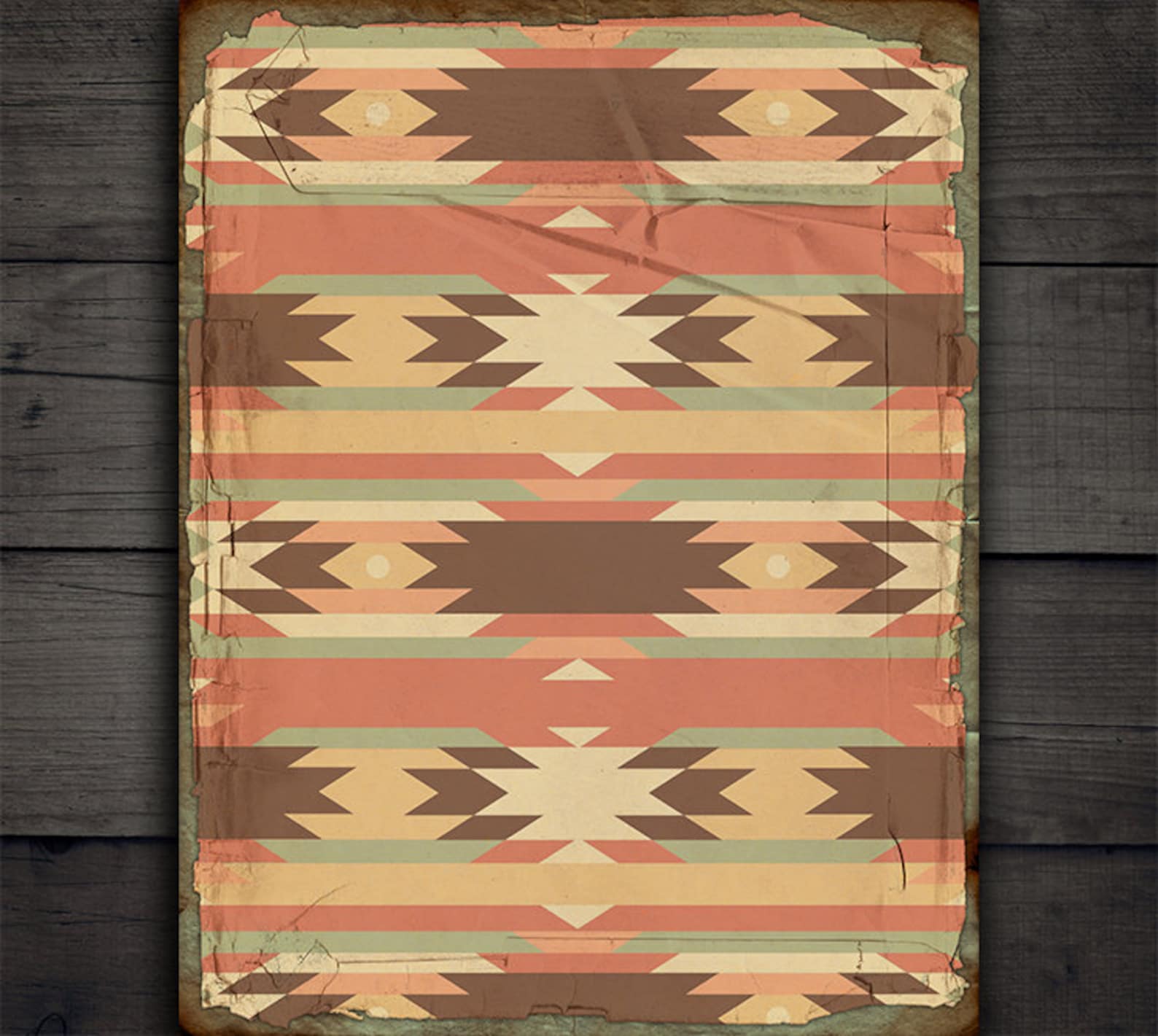 DIGITAL Vintage Aztec Digital Paper Download VBM1995 | Etsy