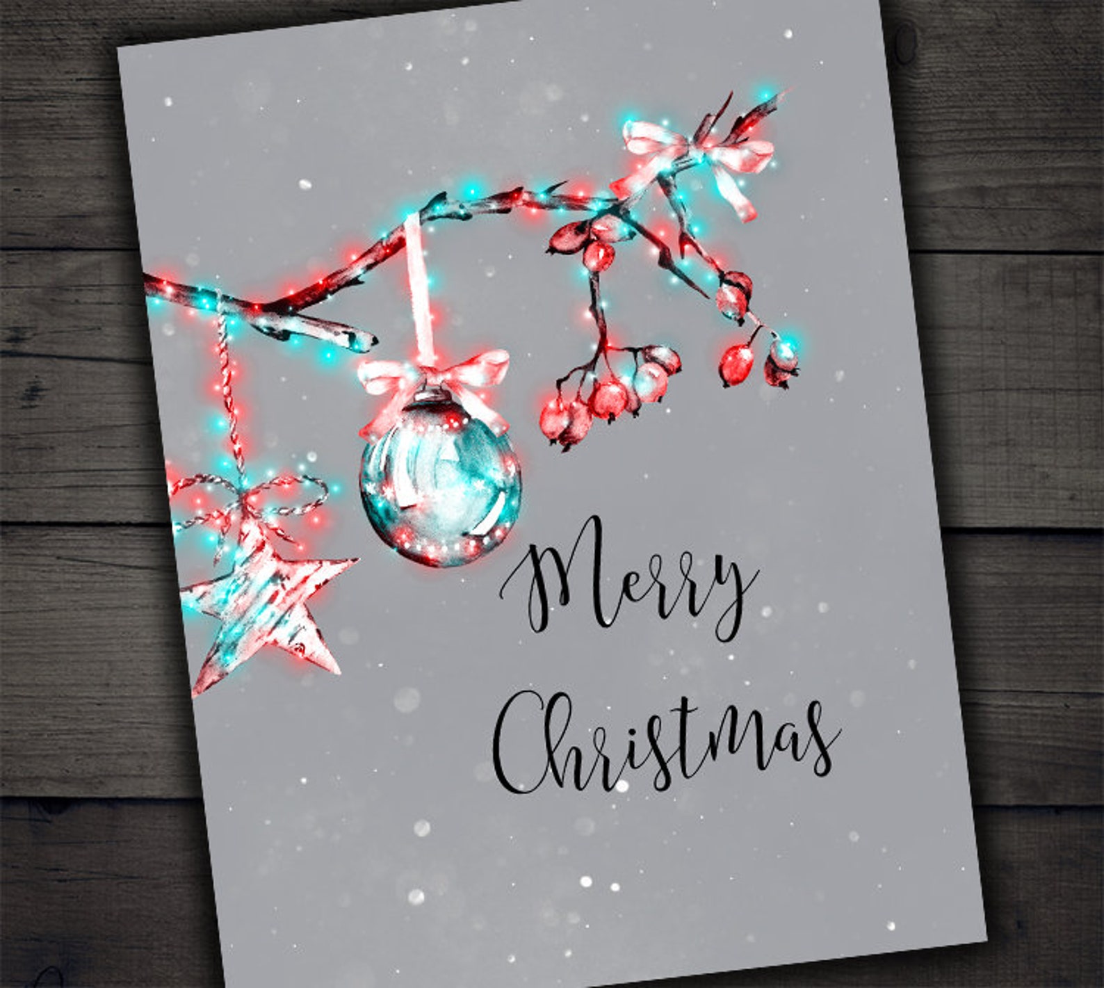 DIGITAL Christmas Lights Digital Paper Download | Etsy